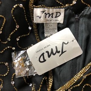 JMD | Dresses | Jmd New York Hand Made Sequin Dress Black Gold | Poshmark